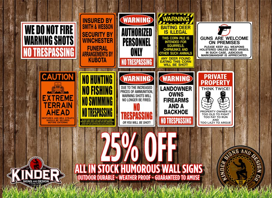 Current sale. - kinder signs and design company